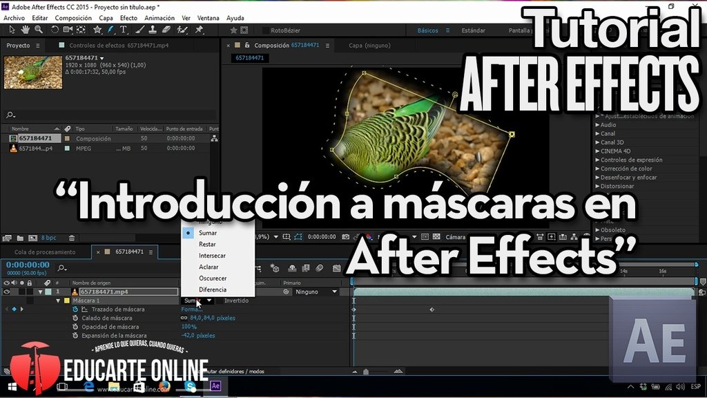 Introducción a máscaras en After Effects
